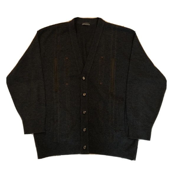 Cooper | Sweaters | Vintage Cooper Mens Grey Cardigan Sweater Wool ...
